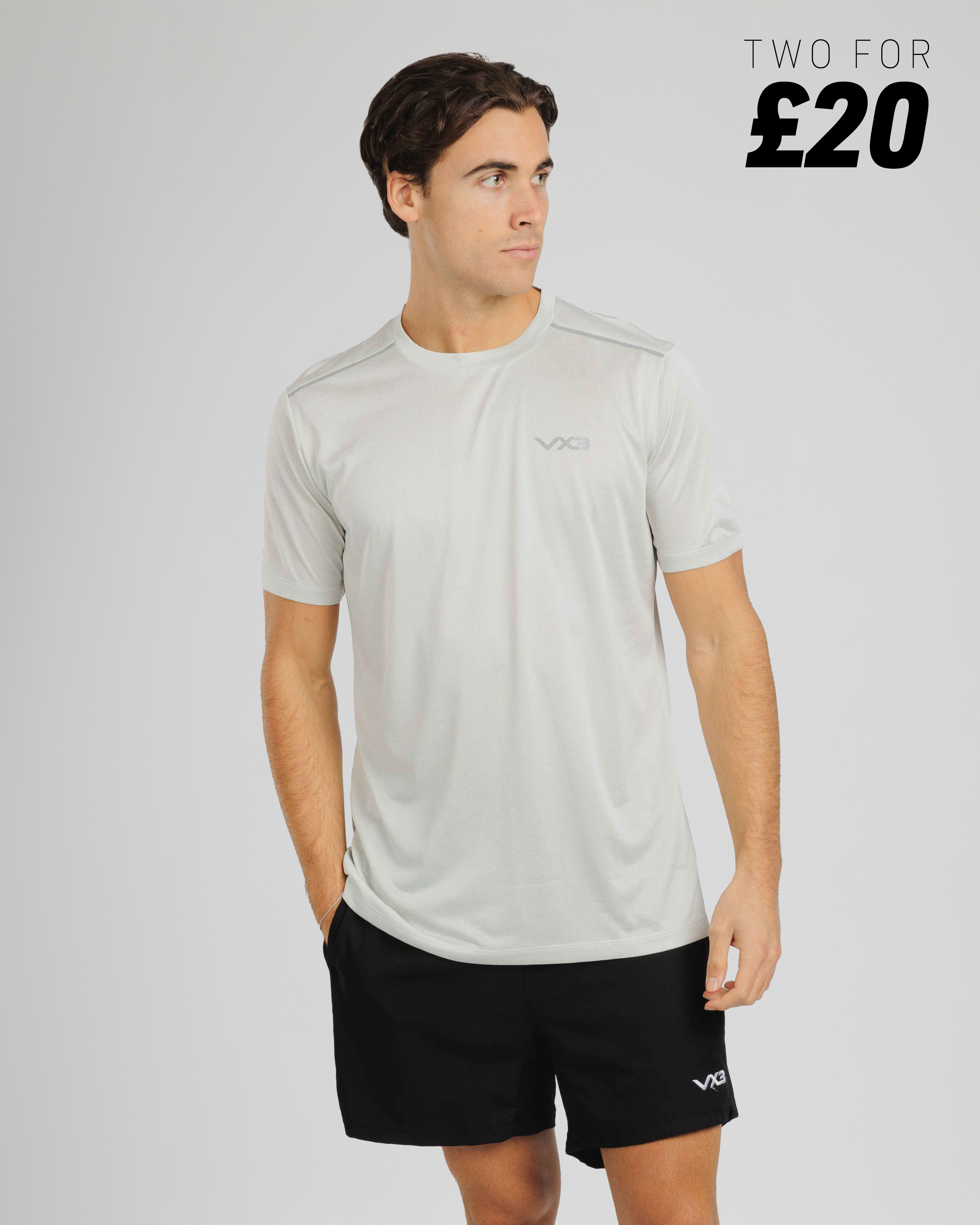 Aerolite Tee - Stone Grey Marl – VX3