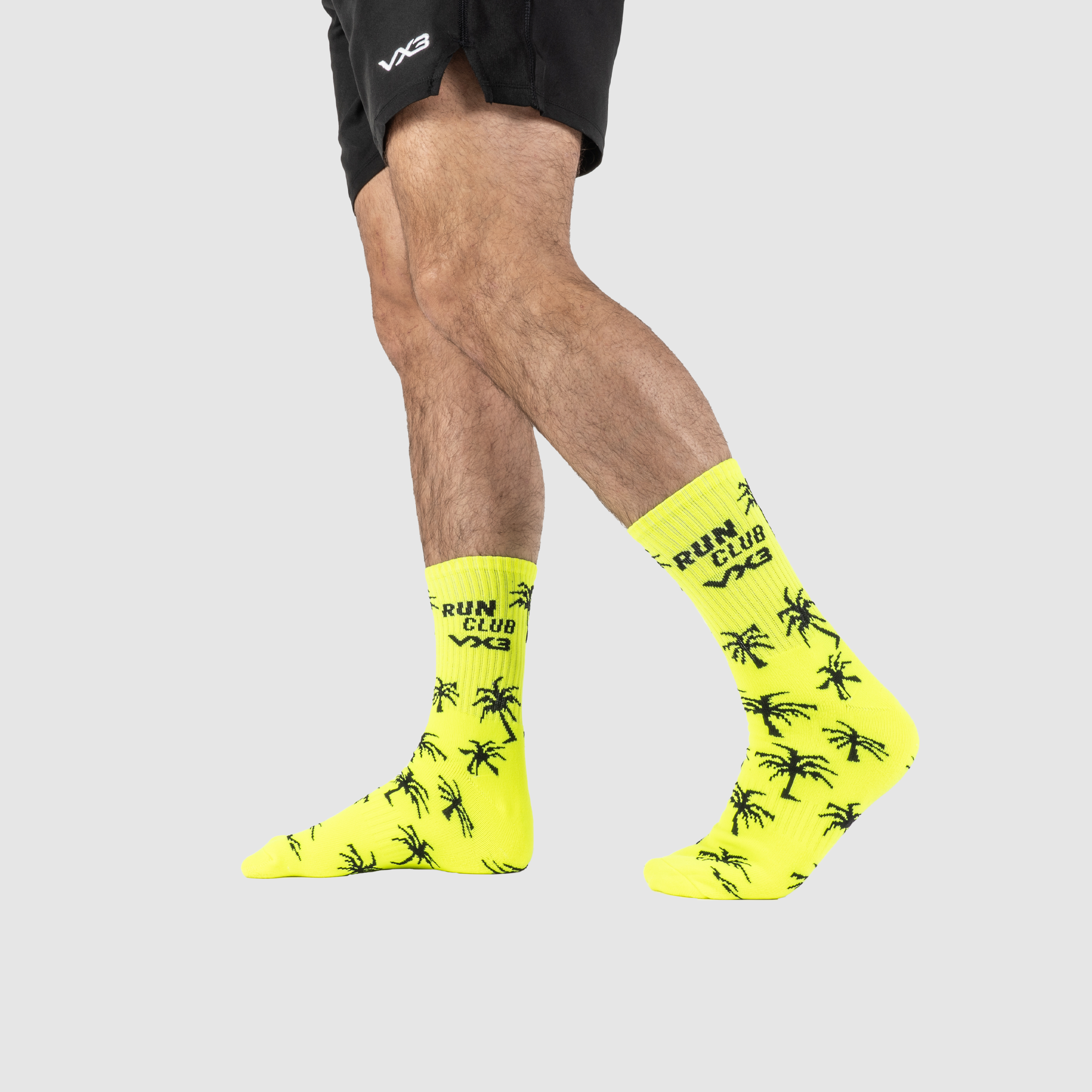 VX3 Run Club Sock Fluro Yellow/Black
