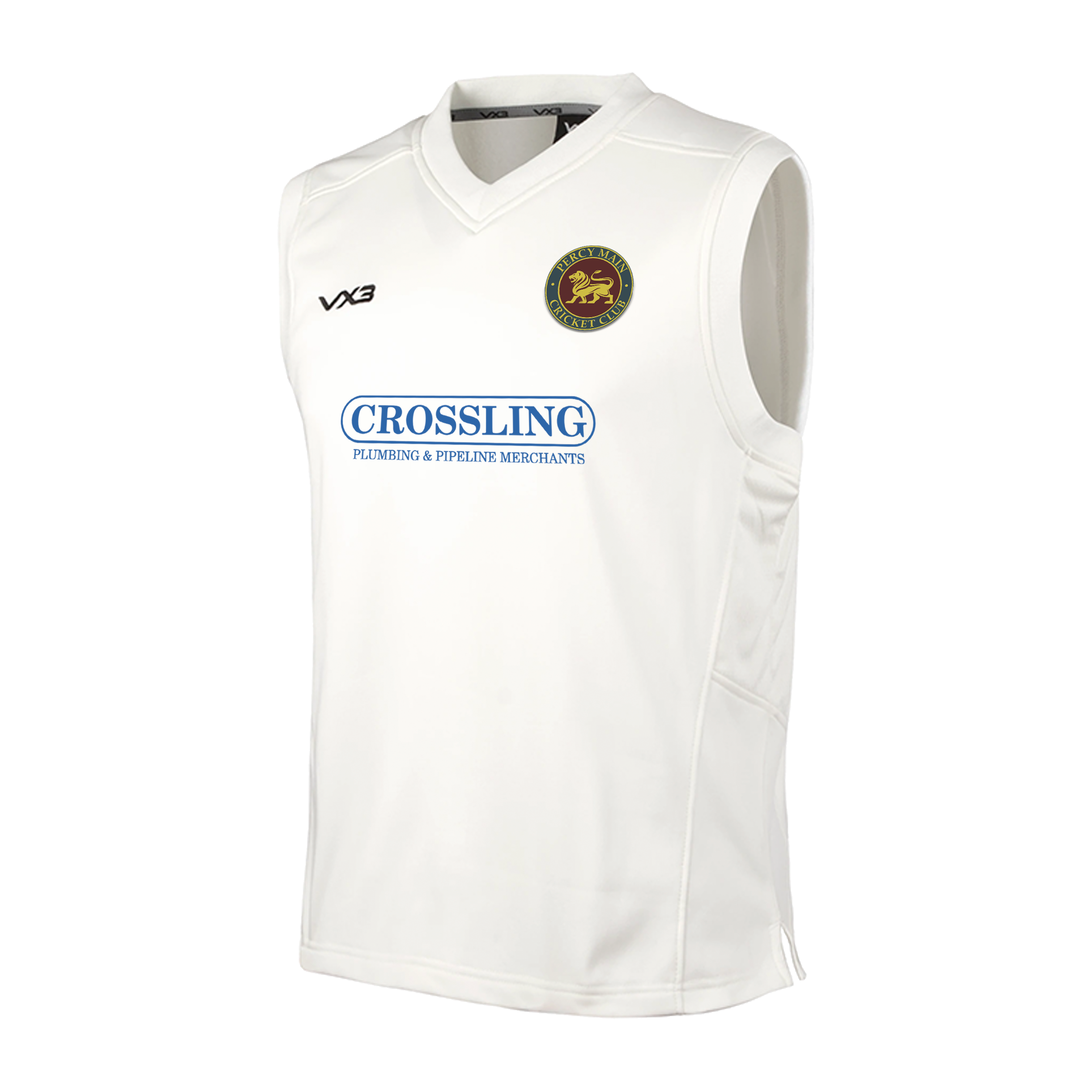 Percy Main Cricket Club Whites Youth Elite Slipover – VX3