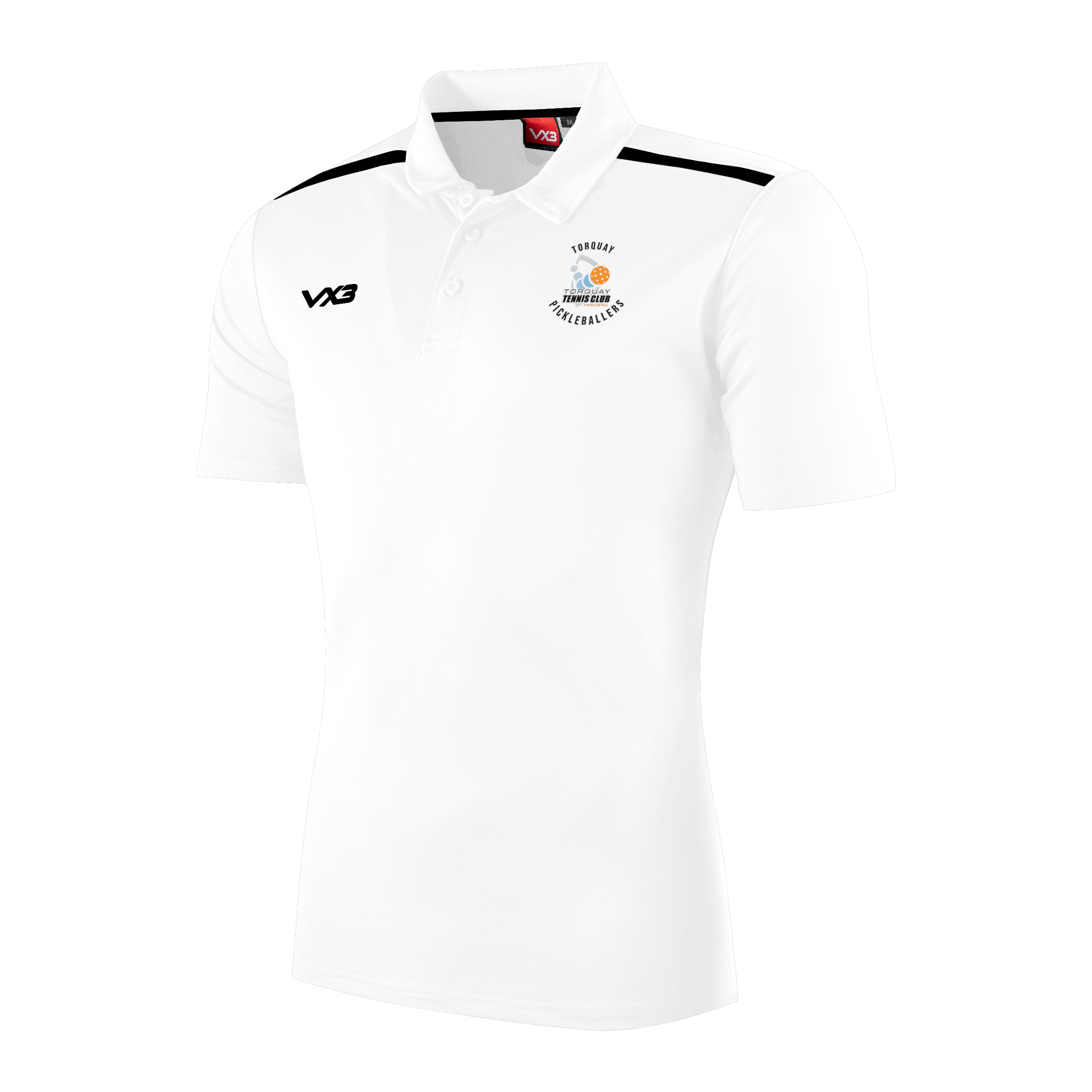 Torquay Pickleball White Fortis Polo – VX3