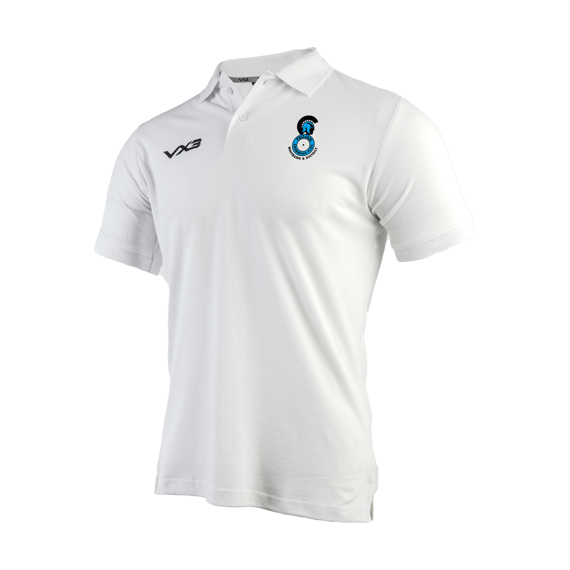 Trojan Swimming Club White Primus Polo Shirt – VX3